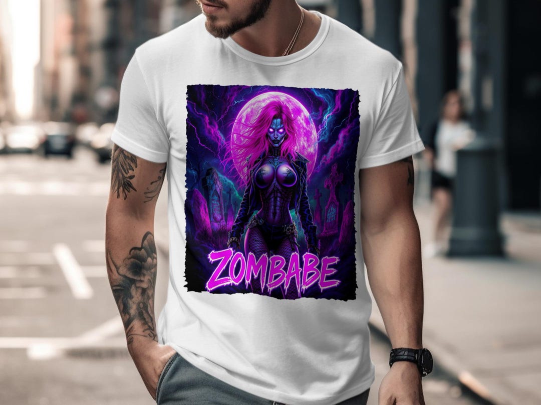 Zombabe T-shirt: Graveyard Zombie Girl Halloween Tee - Etsy