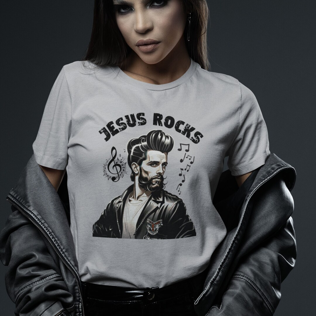 Rockabilly Jesus T-shirt, Christian Retro Faith Apparel - Etsy UK