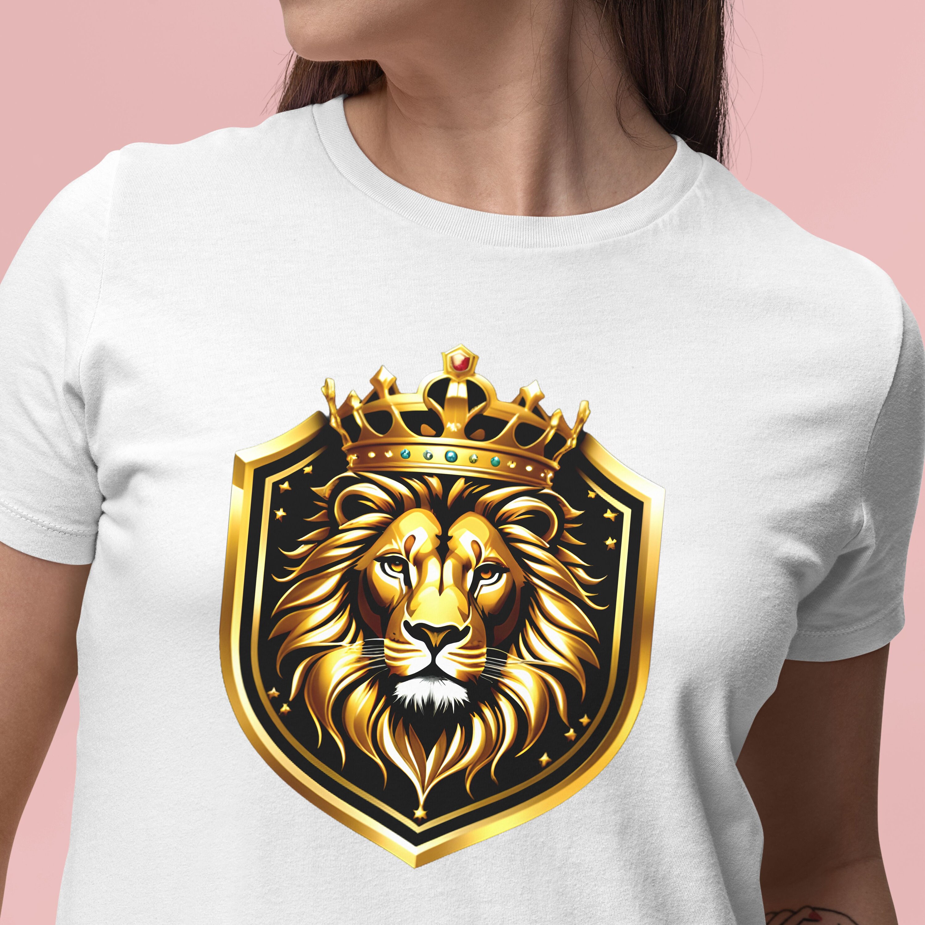 Lion of Judah Gold Crown Royal Christian Logo T-shirt, King of Kings ...