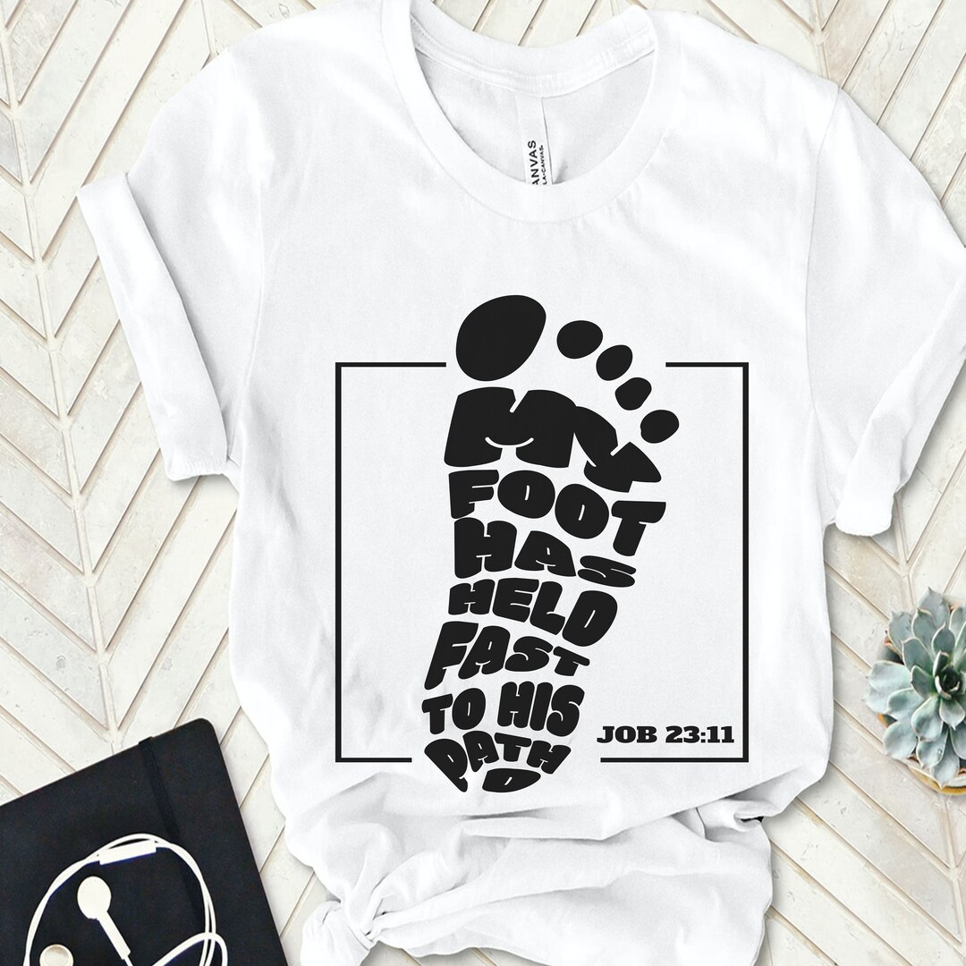 Christian T-shirt: Footprint Bible Verse, Faith-based Gift - Etsy