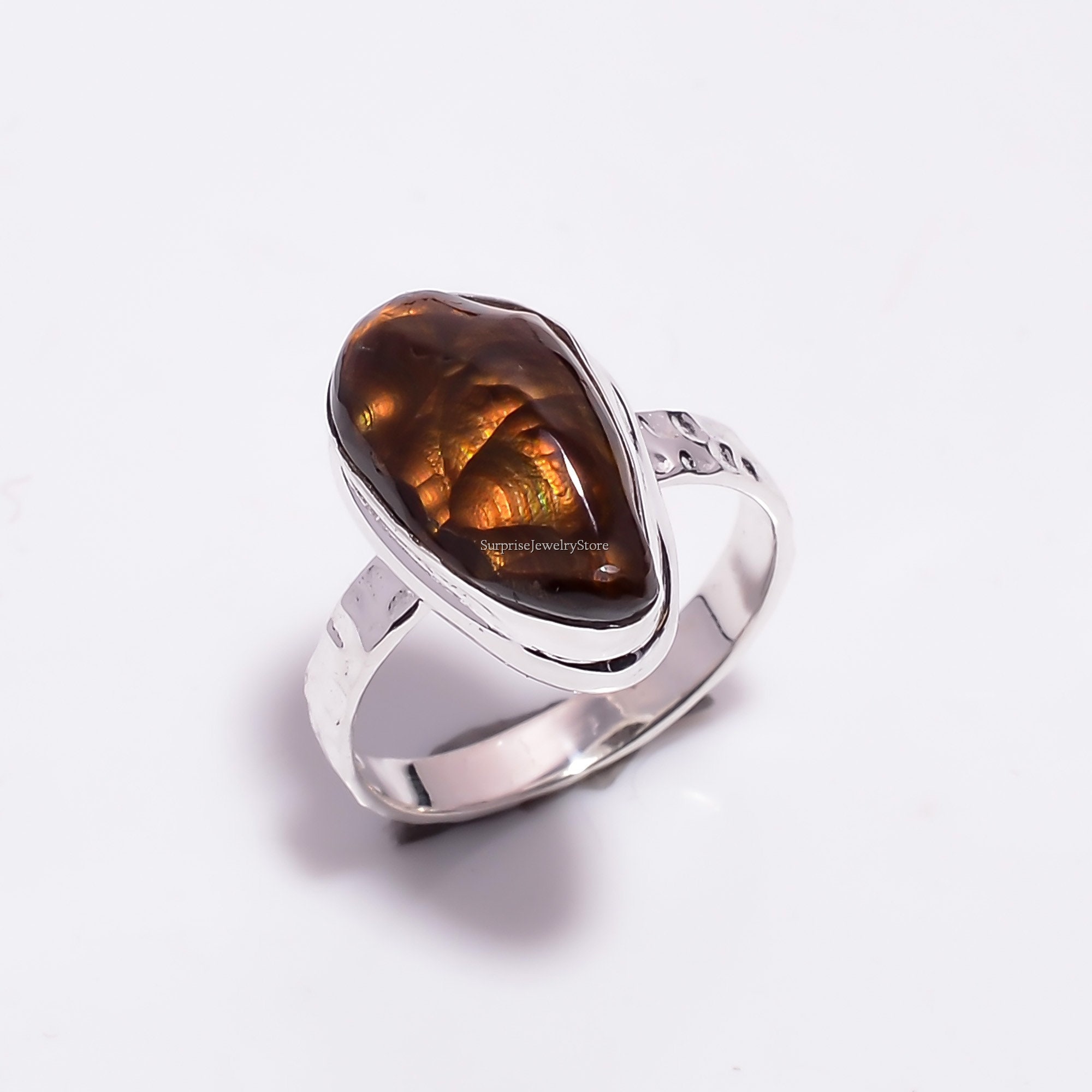 Mexican Fire Agate Ring Everyday Ring Natural Gemstone - Etsy