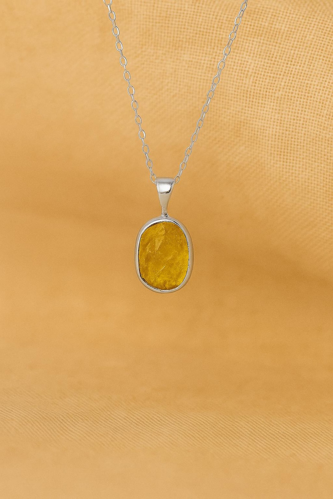 Libyan Desert Glass Sterling Silver Necklace: Sahara Tektite Pendant - Etsy