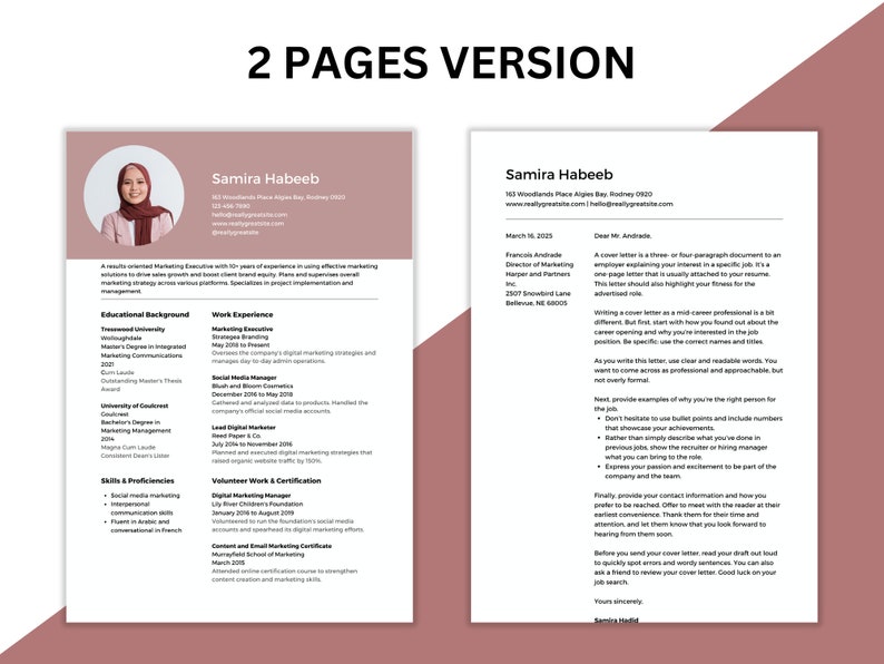 Professional Resume Template in Microsoft Word | Modern Resume Template ...