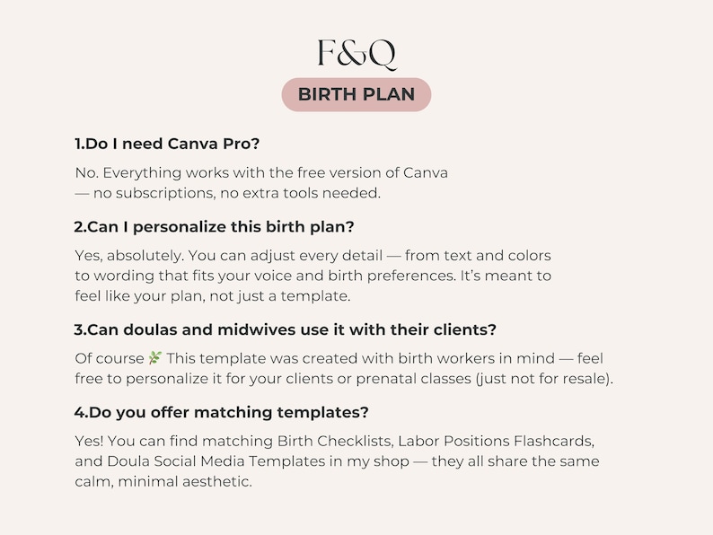 Cesarean Birth Plan C-section Template, Editable C-section Birth Plan ...