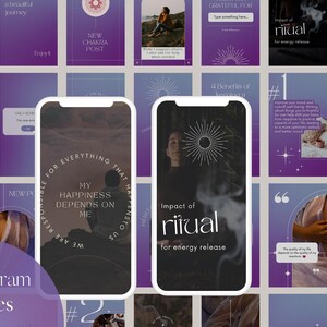 Spiritual Instagram Post Templates | Energy Healing Instagram Templates ...