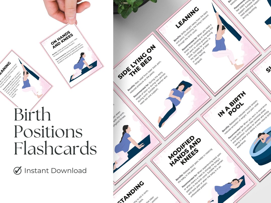 Printable Labour Positions Flash Cards | Alternative Labor Positions ...