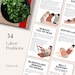 Printable Labor Positions Flashcards, Childbirth Education Tool ...