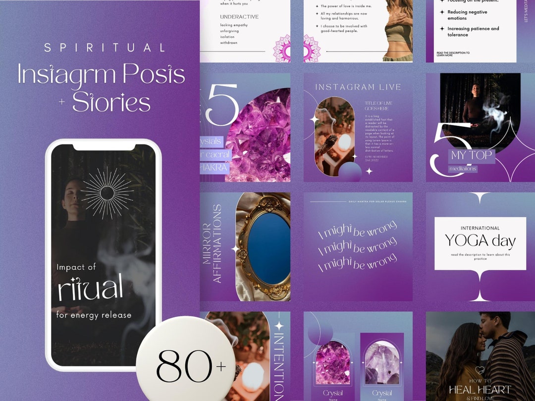 Spiritual Instagram Post Templates | Energy Healing Instagram Templates ...