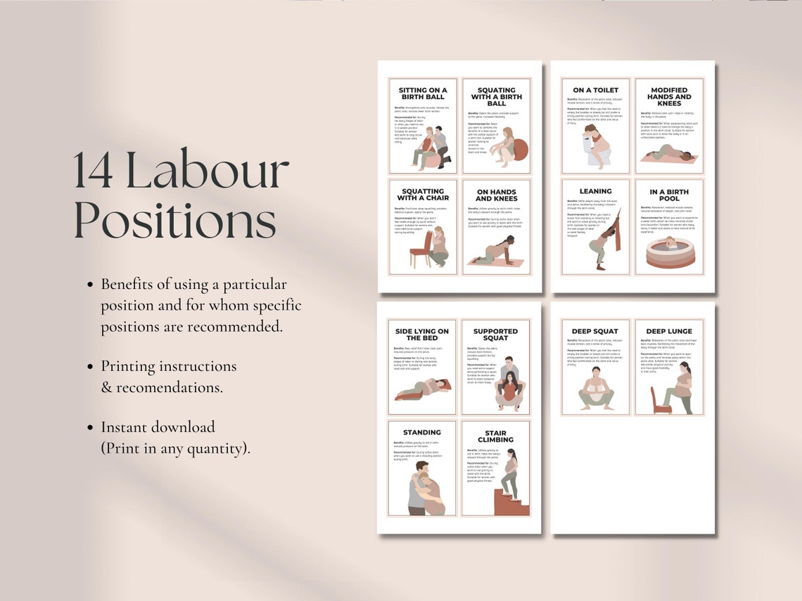 Labor Positions Flash Cards Printable | Labor Positions and Benefits | Labor Positions Flash ...
