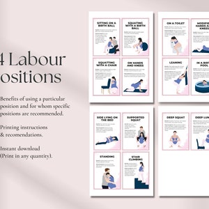 Printable Labour Positions Flash Cards | Alternative Labor Positions ...