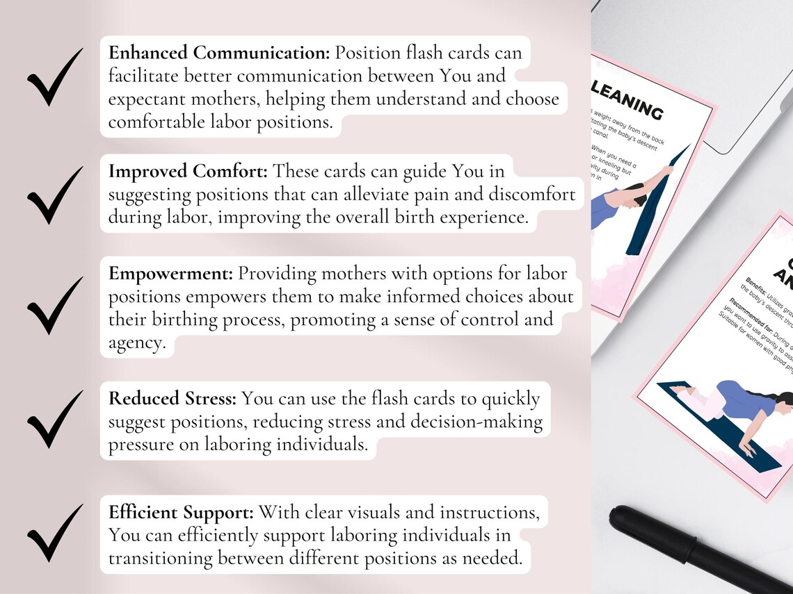 Printable Labour Positions Flash Cards | Alternative Labor Positions ...