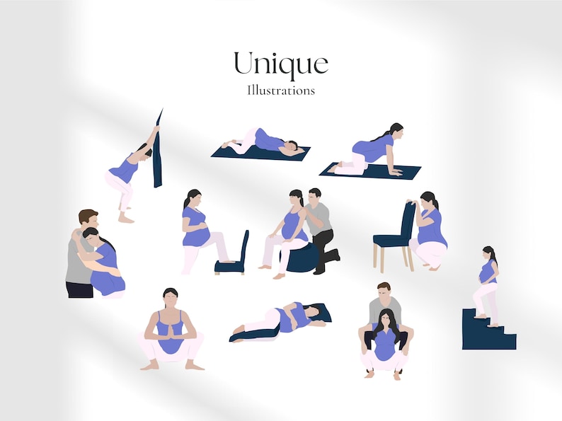 Birth and Delivery Positions Posters Childbirth Education Birth ...