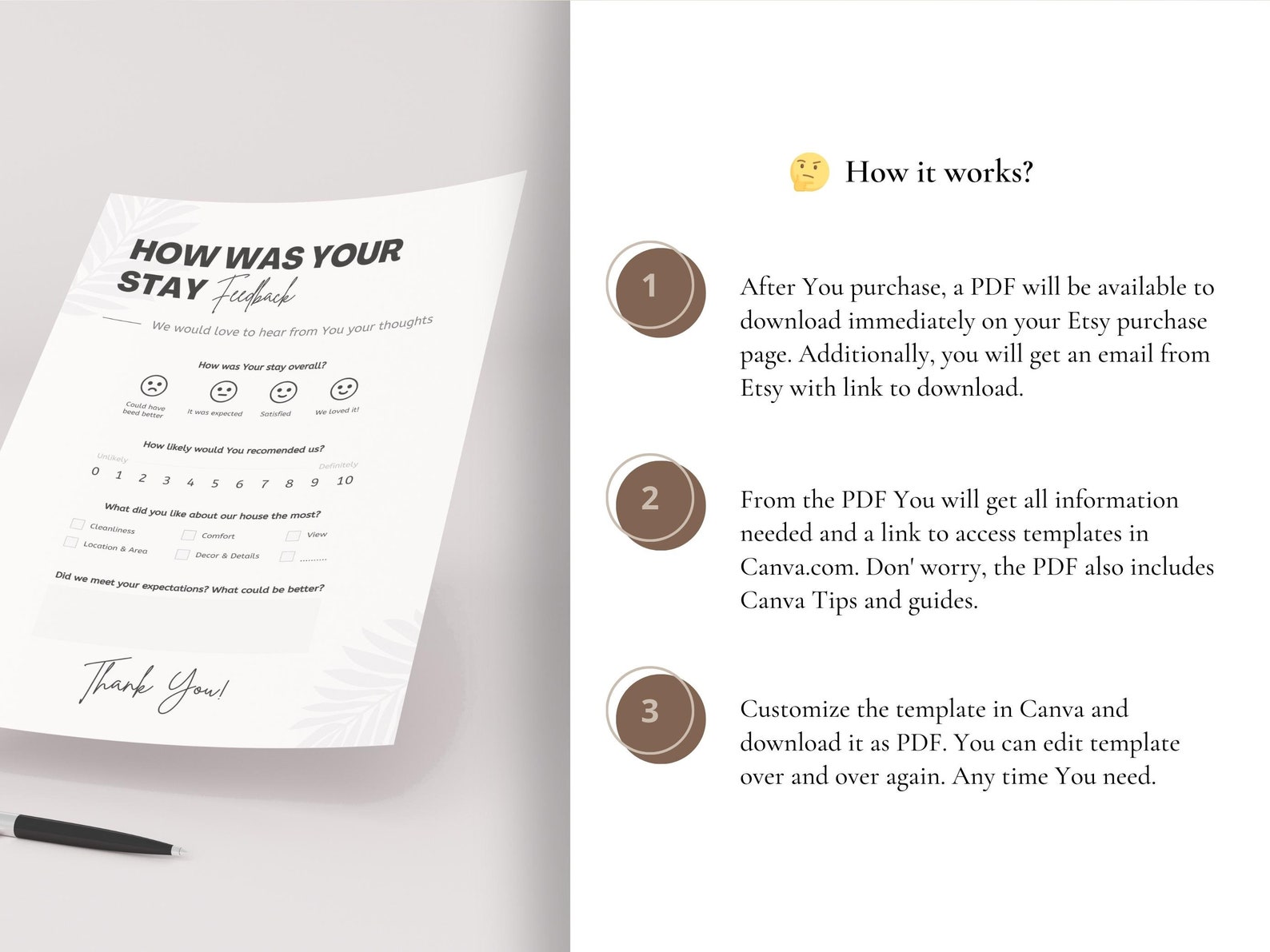 Guest Comment Feedback Form | Vacation Rental Feedback | Form for ...