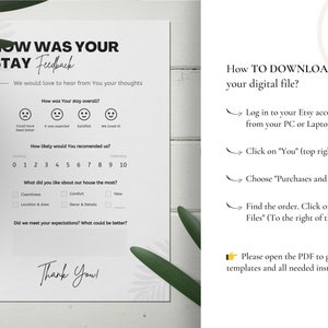 Guest Comment Feedback Form | Vacation Rental Feedback | Form for ...