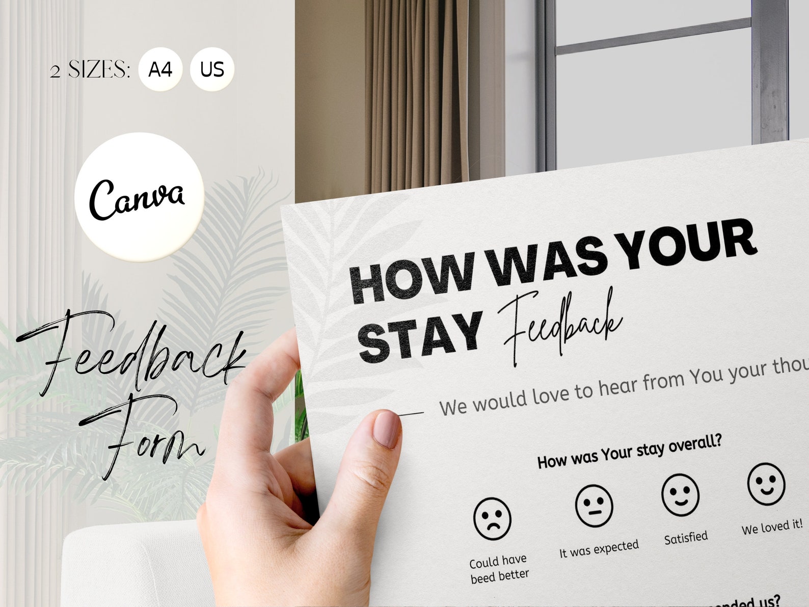 Guest Comment Feedback Form | Vacation Rental Feedback | Form for ...