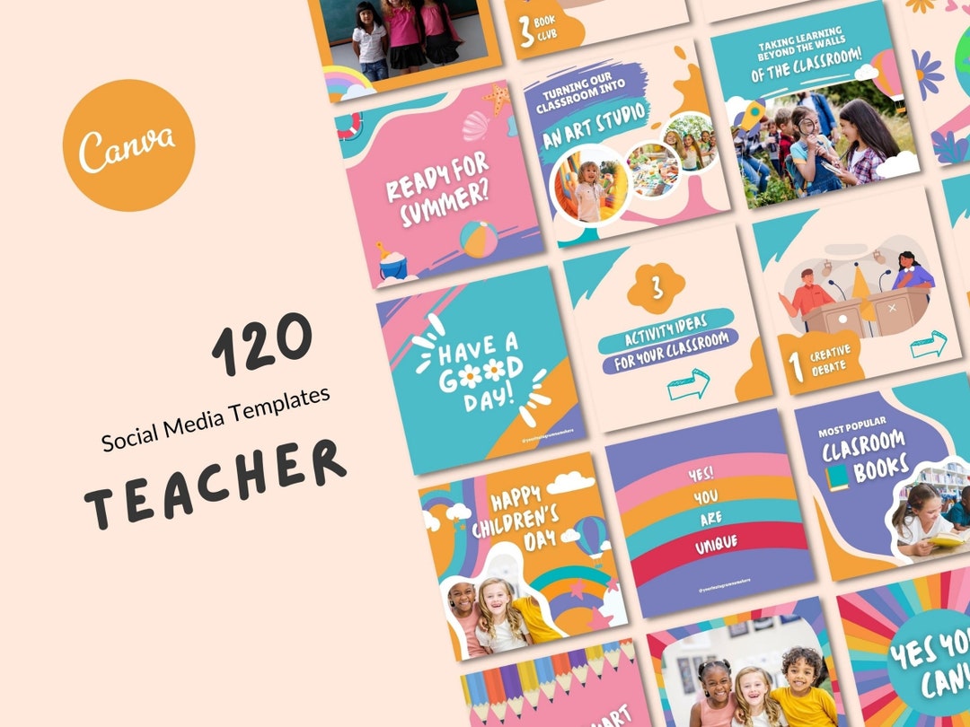 Teacher Instagram Posts Template | Teacher Social Media Templates ...