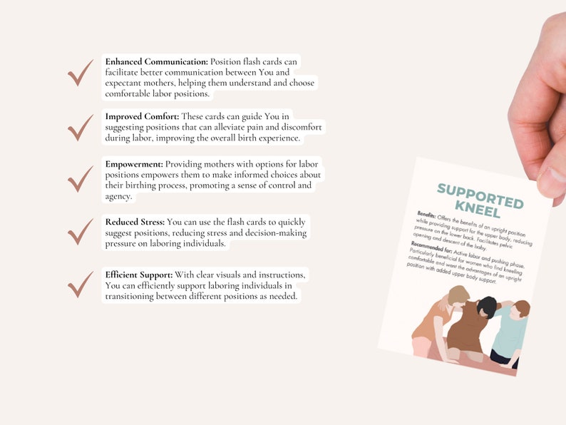 Labor Positions Flashcards, Printable Labour Positions, Childbirth ...