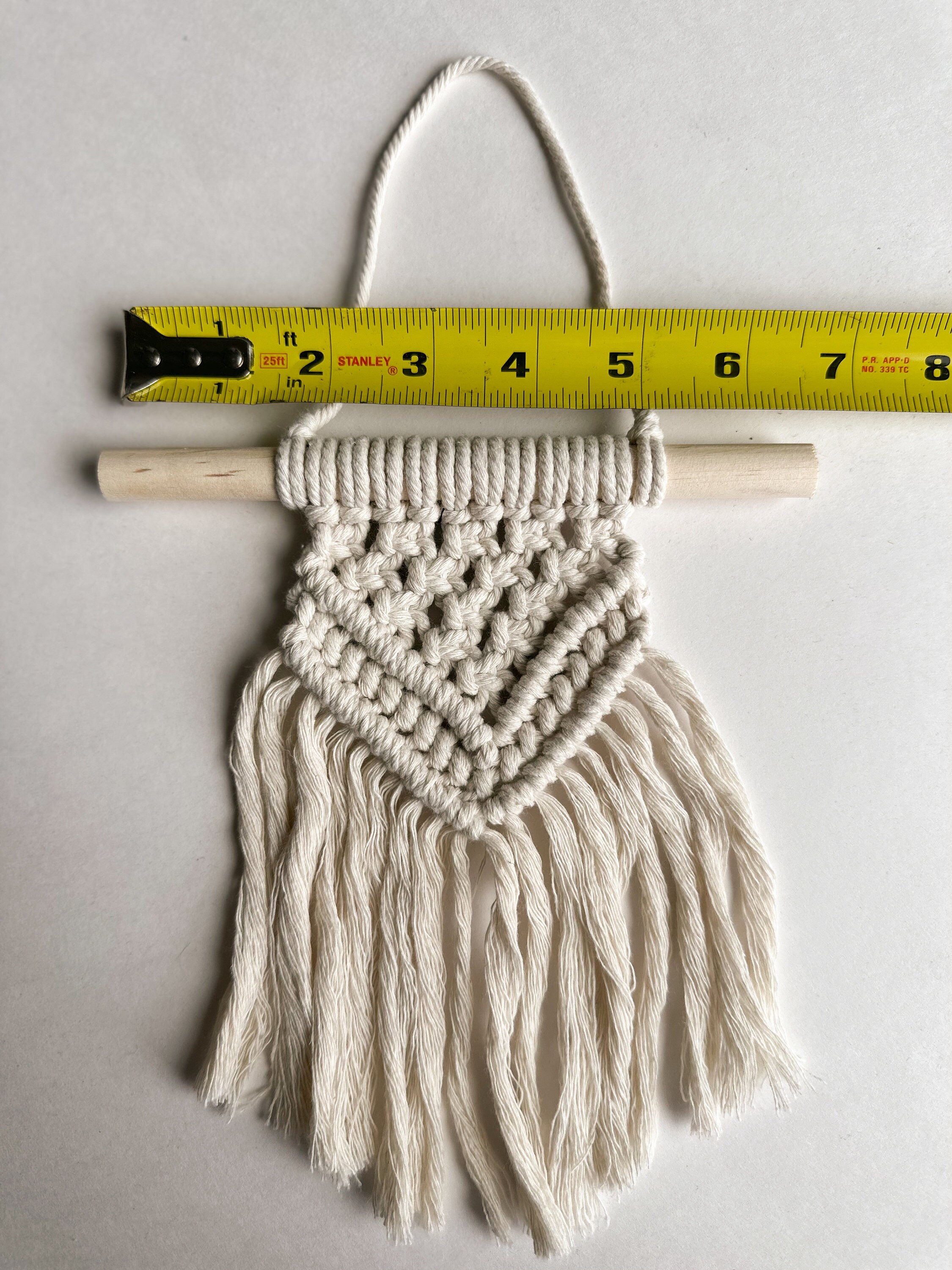 Miniature White Macramé Wall Hanging Boho Nursery Housewarming Gift ...
