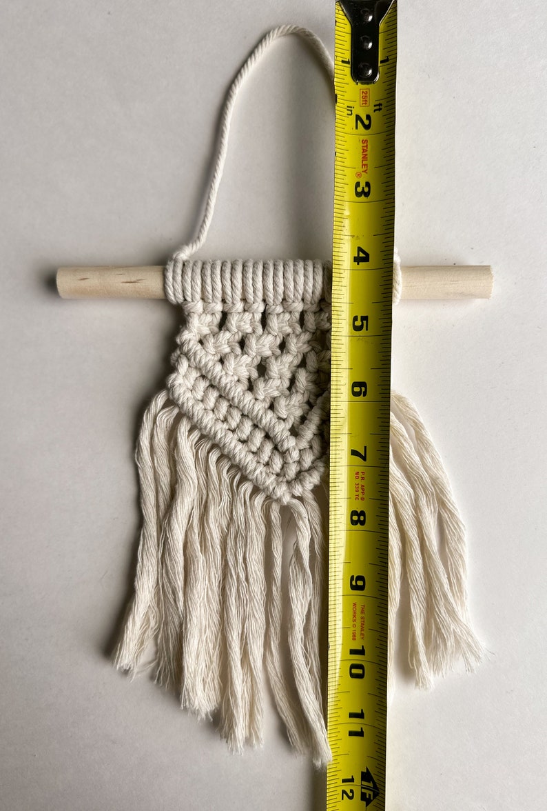 Miniature White Macramé Wall Hanging Boho Nursery Housewarming Gift ...