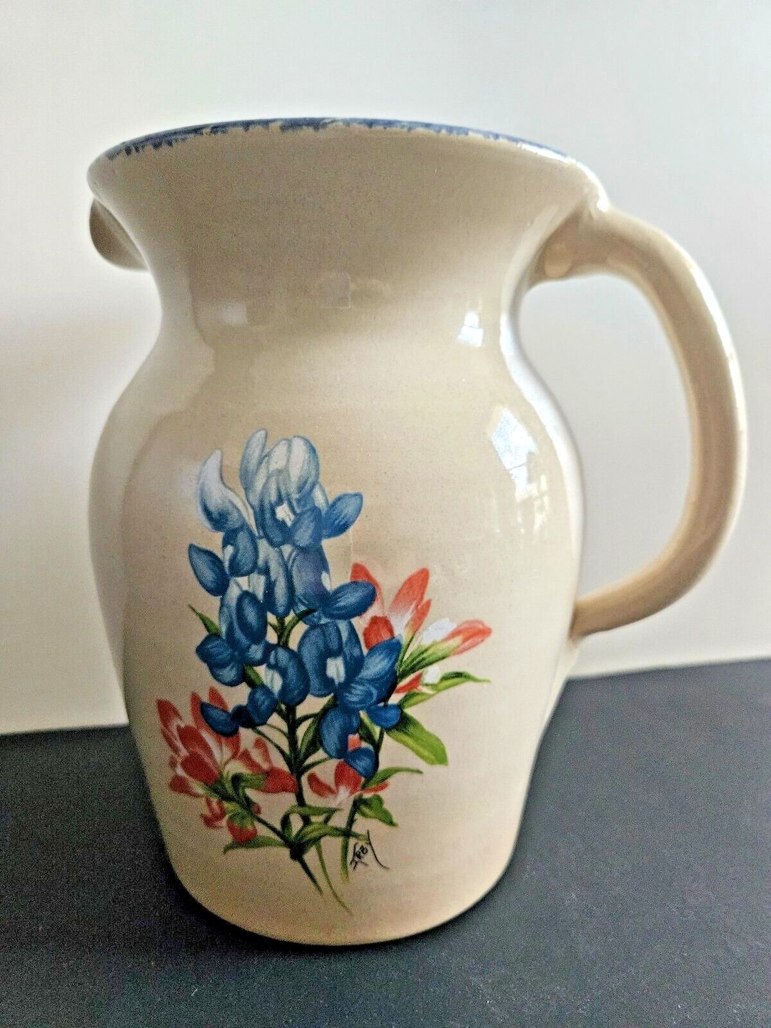 Yesteryears Pottery Marshall Texas. Hand Turned Pitcher With Lid 9 Tall ...