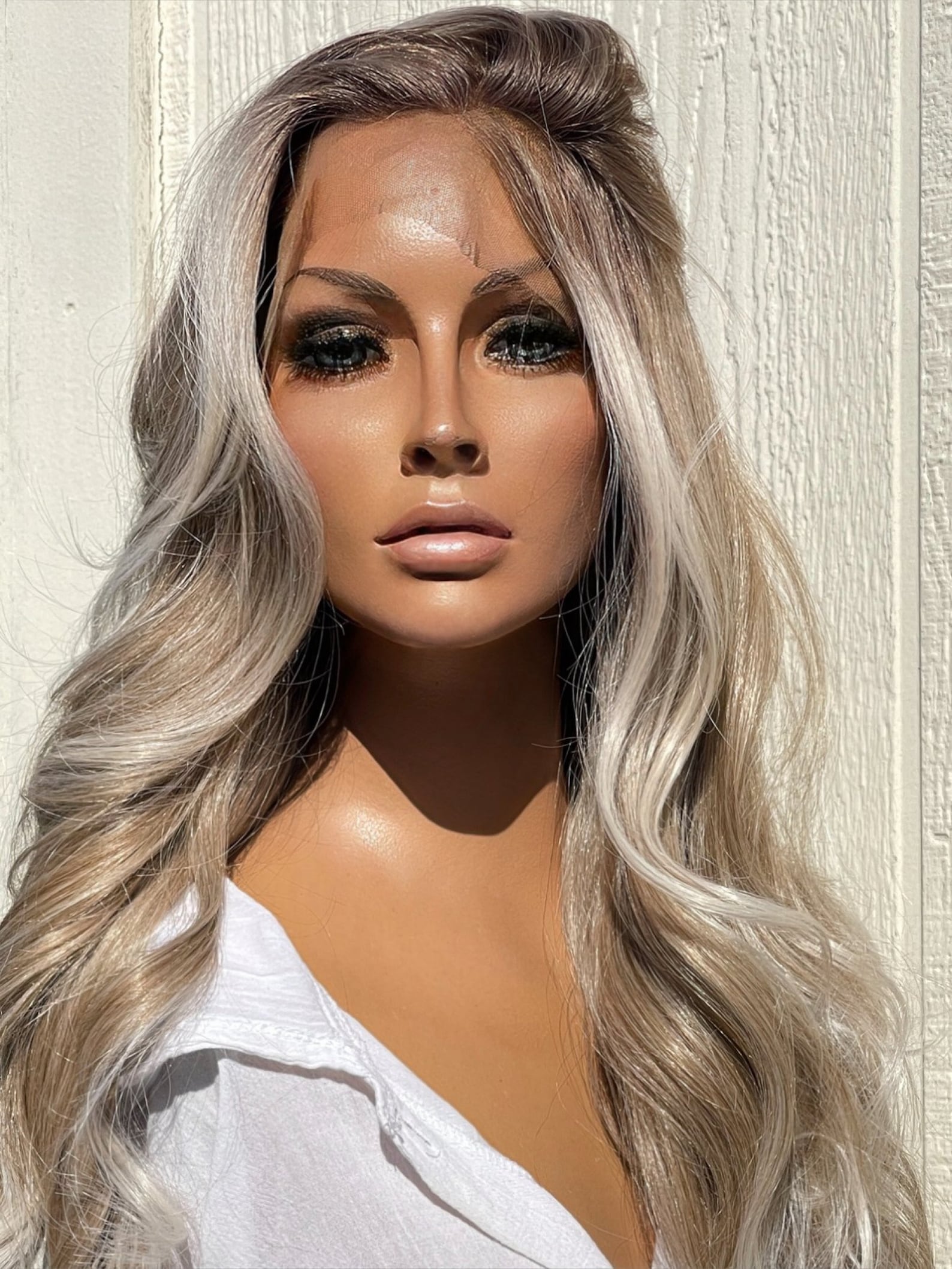Heather Lace Front Wig 13x4 Ear to Ear Extended Lace Parting Long, Wavy ...