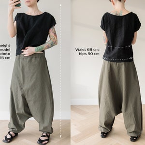 Harem Trousers Pattern and PDF Sewing Tutorial, Size XS - Etsy
