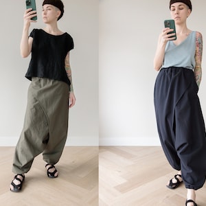 Harem Trousers Pattern and PDF Sewing Tutorial, Size XS - Etsy