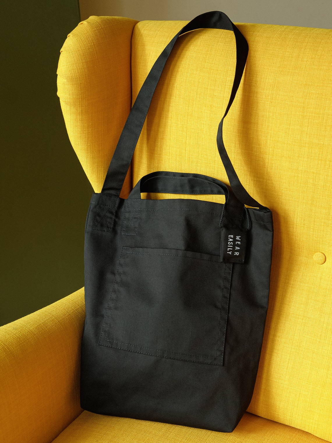 Waterproof Tote Bag With Pockets, Top Short Handles, Long Body Strap ...