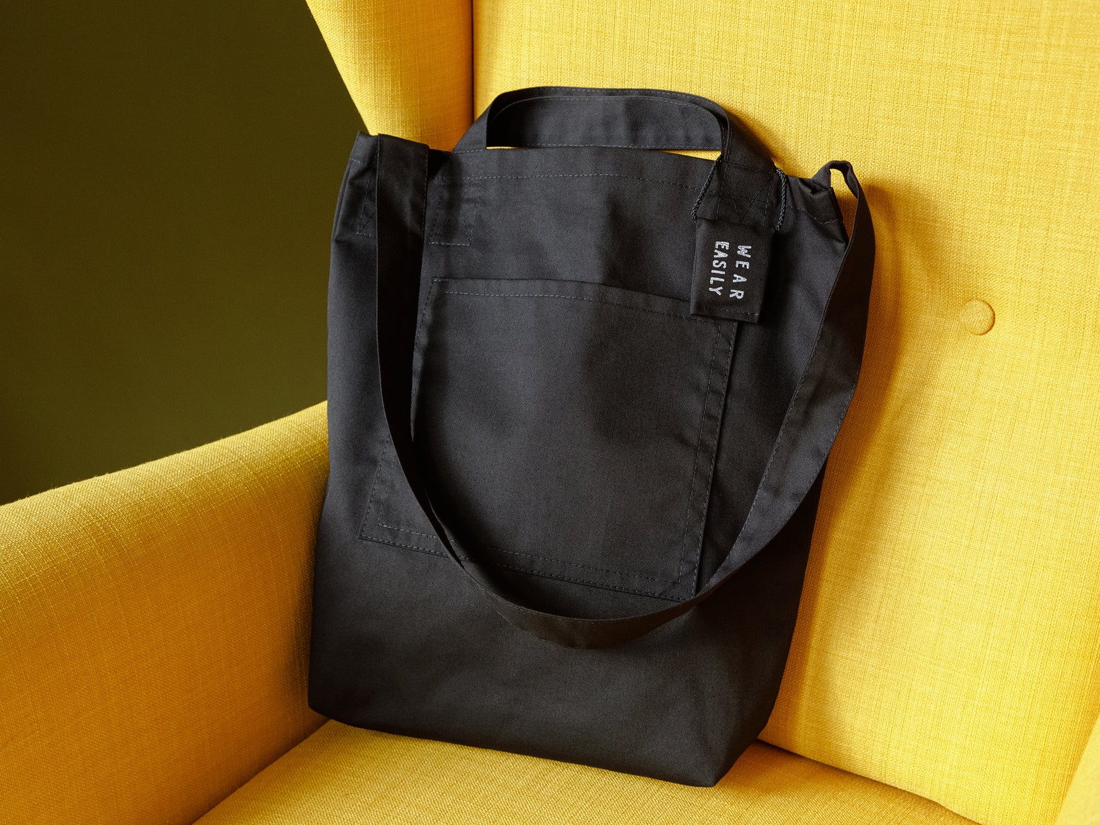 Waterproof Tote Bag With Pockets, Top Short Handles, Long Body Strap ...