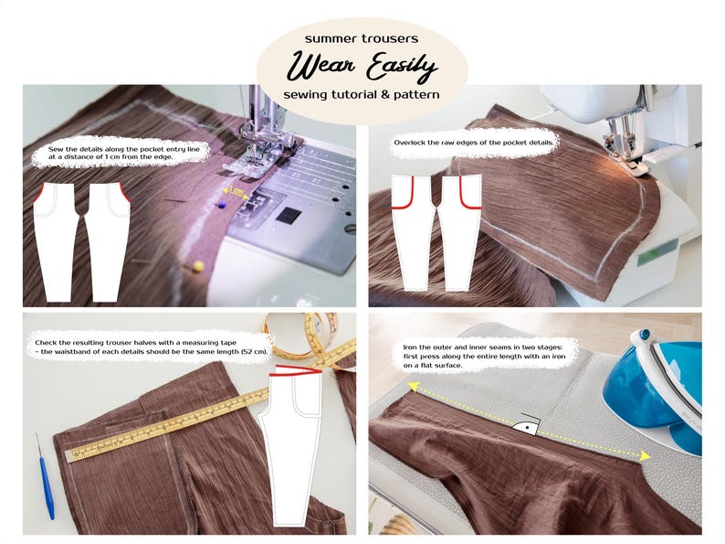 Summer Trousers Pattern and PDF Sewing Tutorial - Etsy
