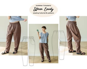 Harem Trousers Pattern and PDF Sewing Tutorial - Etsy