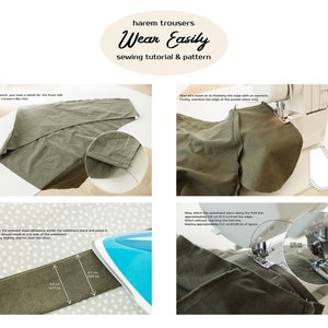 Harem Trousers Pattern and PDF Sewing Tutorial, Size XS - Etsy