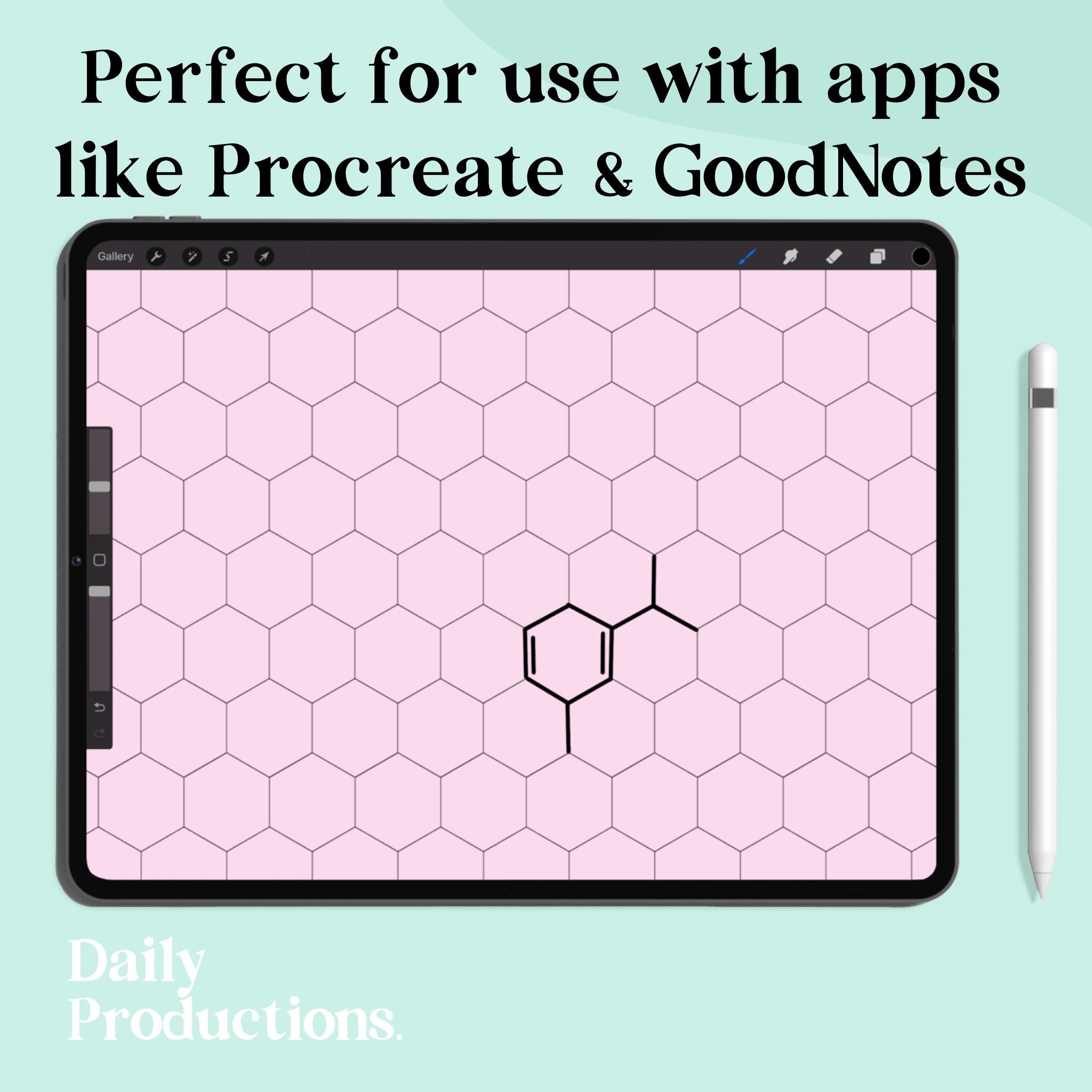 Organic Chemistry Hexagon Paper, Digital Download, Template, Note ...