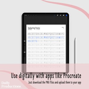 Handwriting Practice Sheets, Printable, Digital, Handwriting Worksheet ...