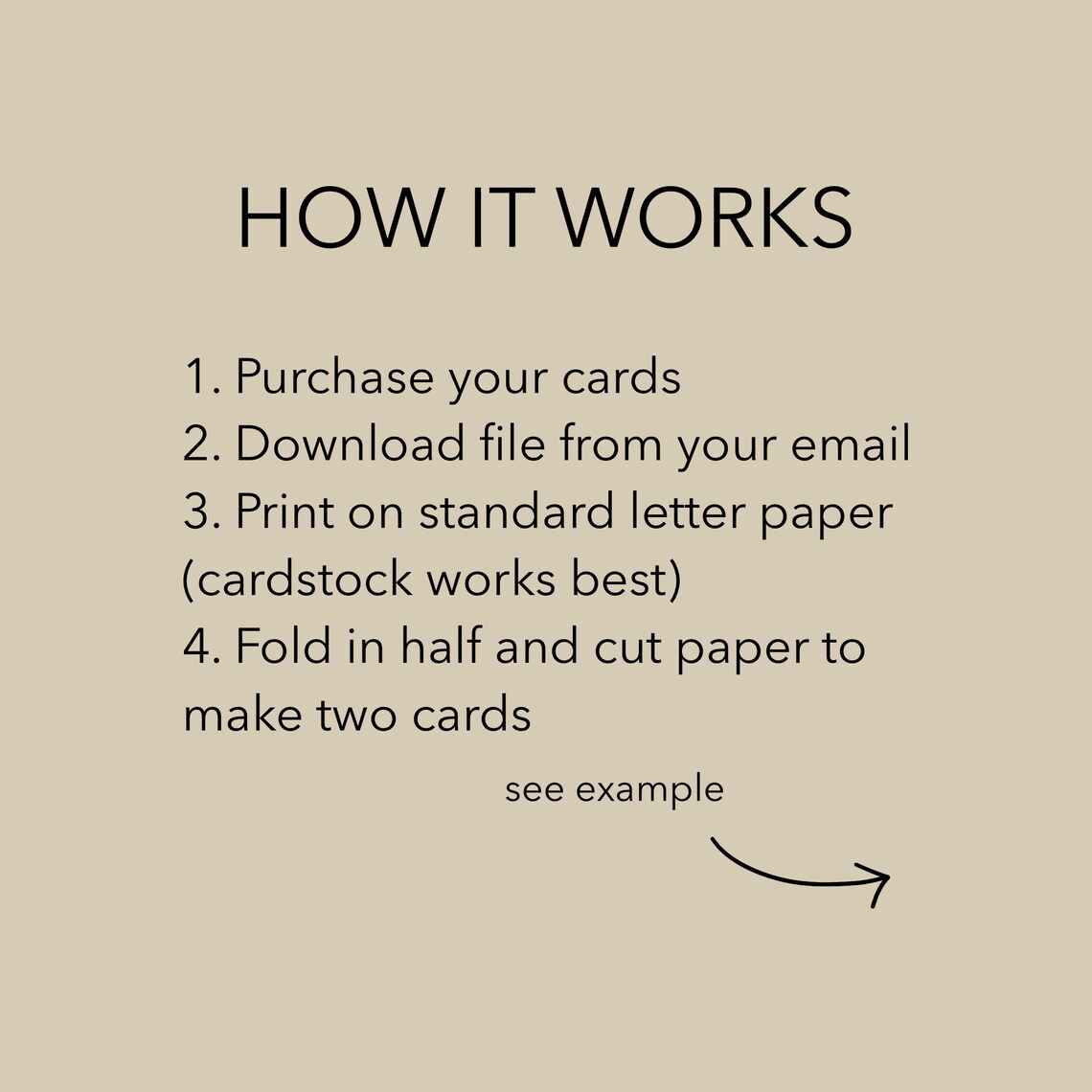 Printable Blank Card, Instant Digital Download, Print at Home, Simple ...