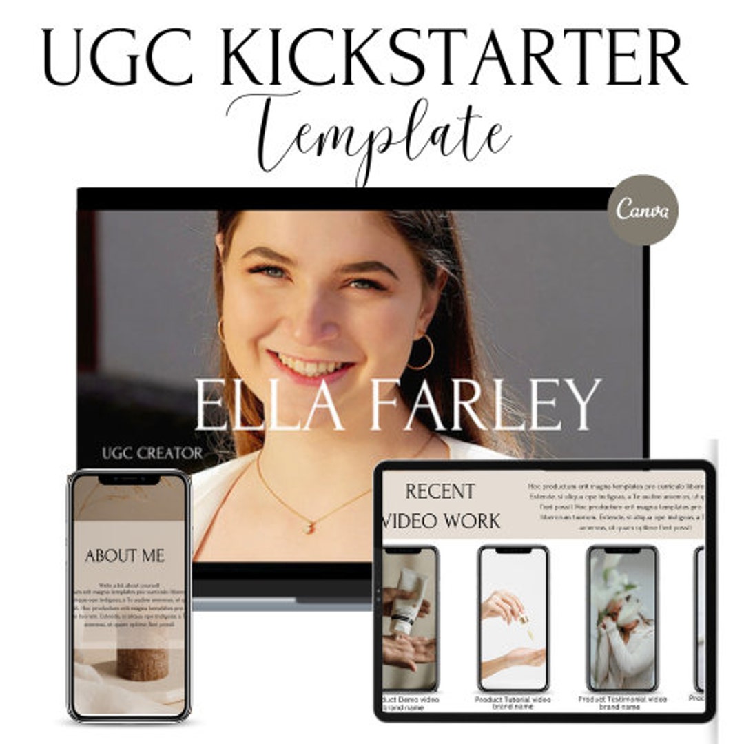 UGC Kickstarter Template - Etsy