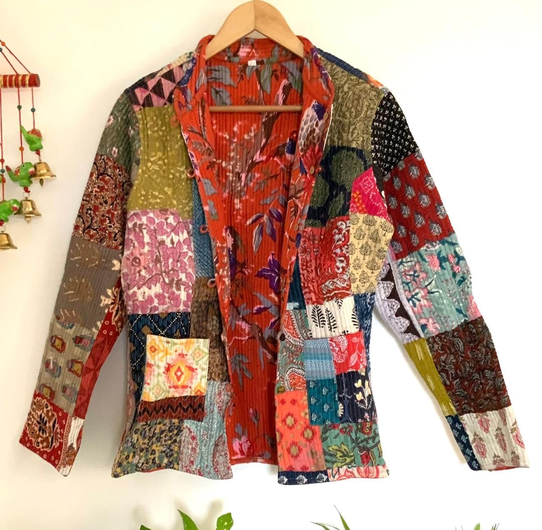 Multi 100% Pure Cotton Handmade Patchwork Reversible Quilted Short ...