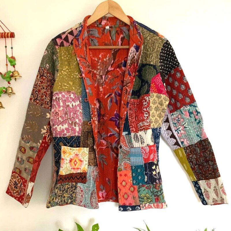 Patchwork Jacket Women - Etsy