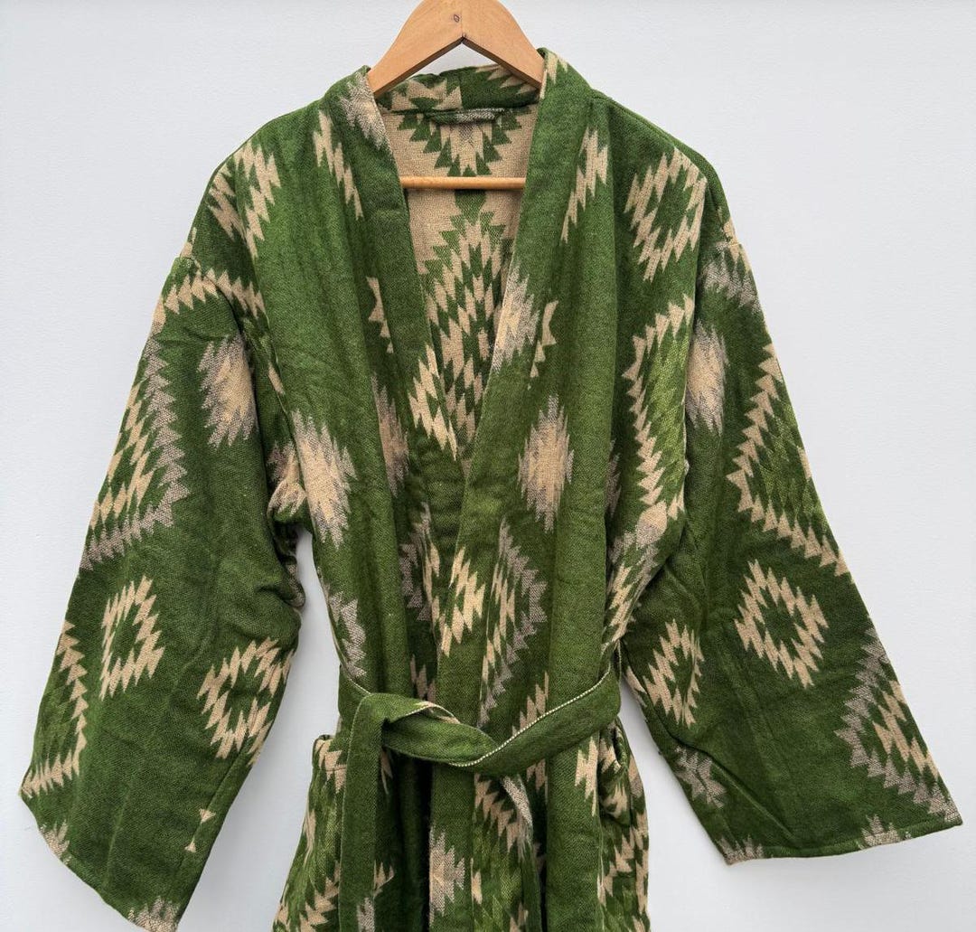 Yak Wool Blend Unisex Handmade Kimono/robe,winter Special,houserobe ...