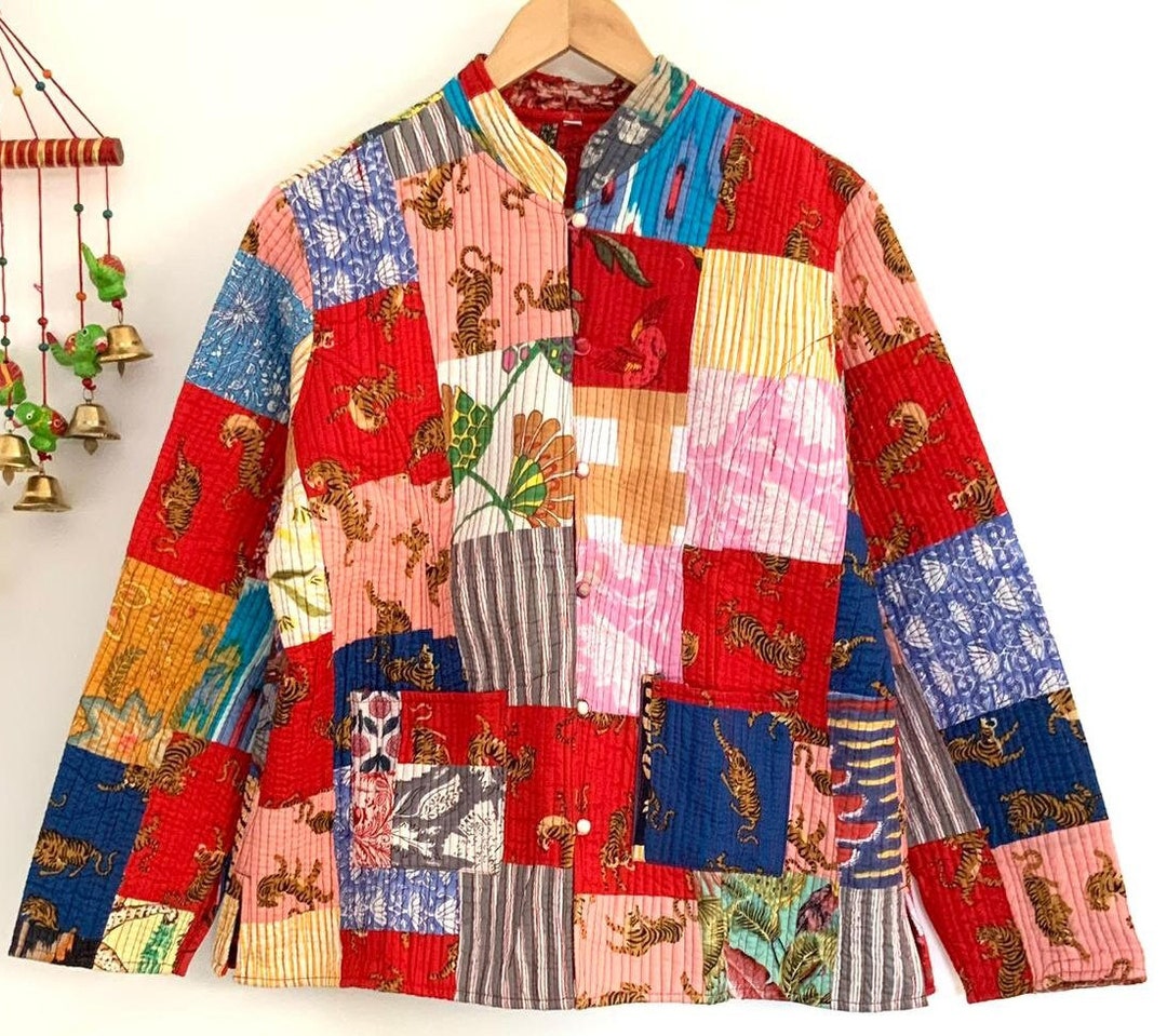 Pure100% Cotton Handmade Multi Patchwork Reversible Quilted Short ...