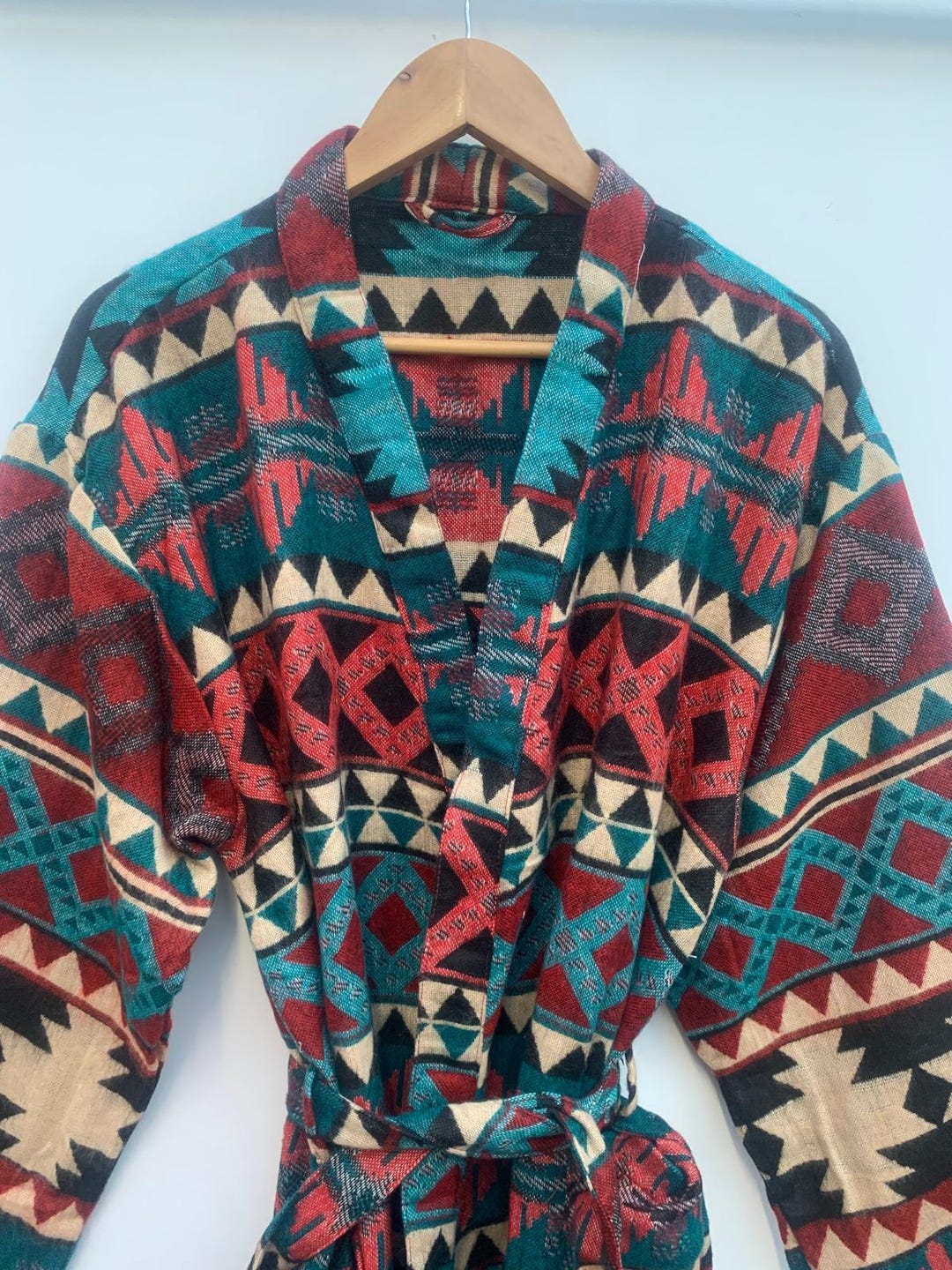 Yak Wool Blend Unisex Kimono,handmade,winter Special,house Robe,aztec ...