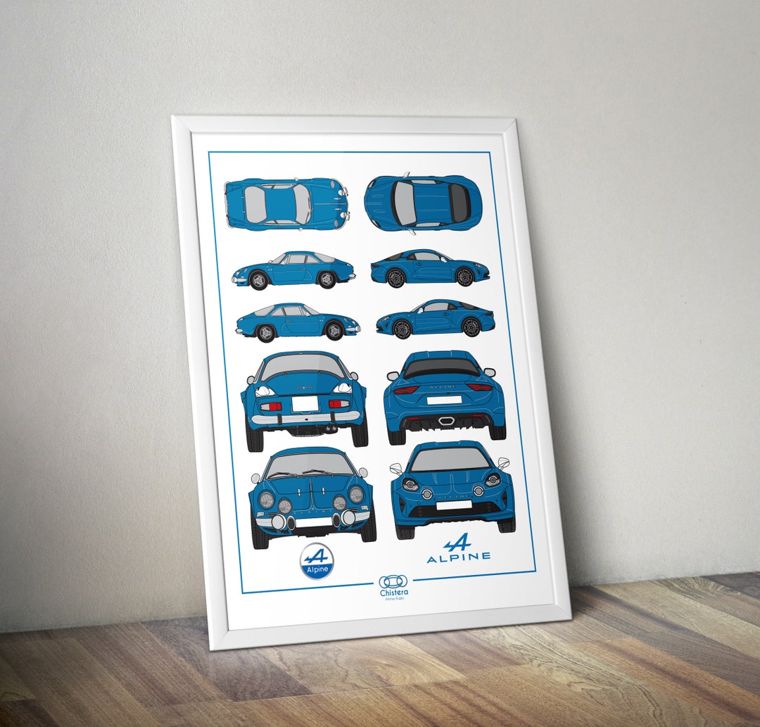 Blue ALPINE Poster I Renault I Legende - Etsy