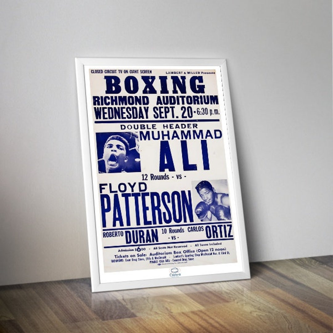 Poster Ali Vs. Patterson I Boxing I Ring I Cassius Marcellus Clay - Etsy