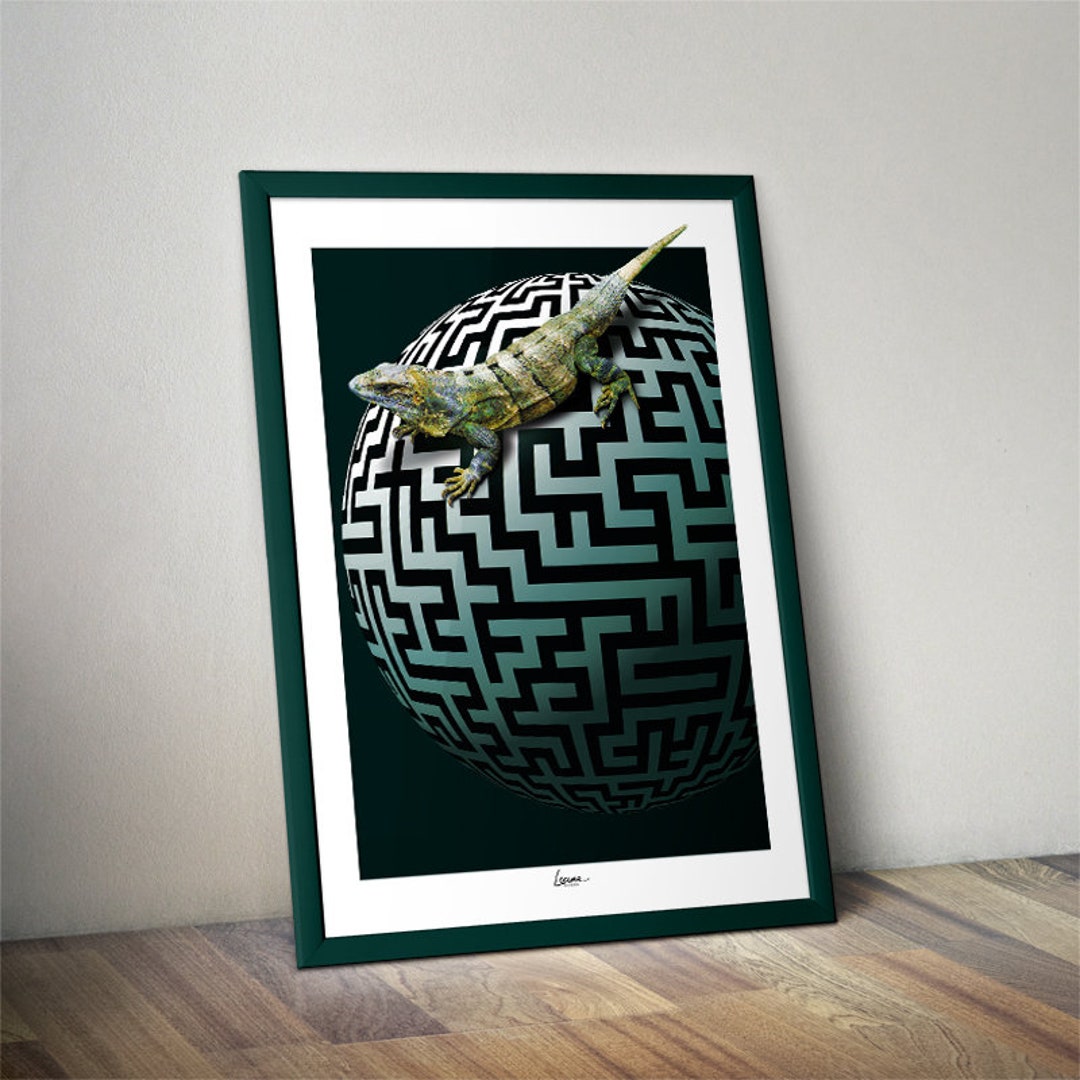 Poster Lizard I Animals I Maze I Lizard - Etsy