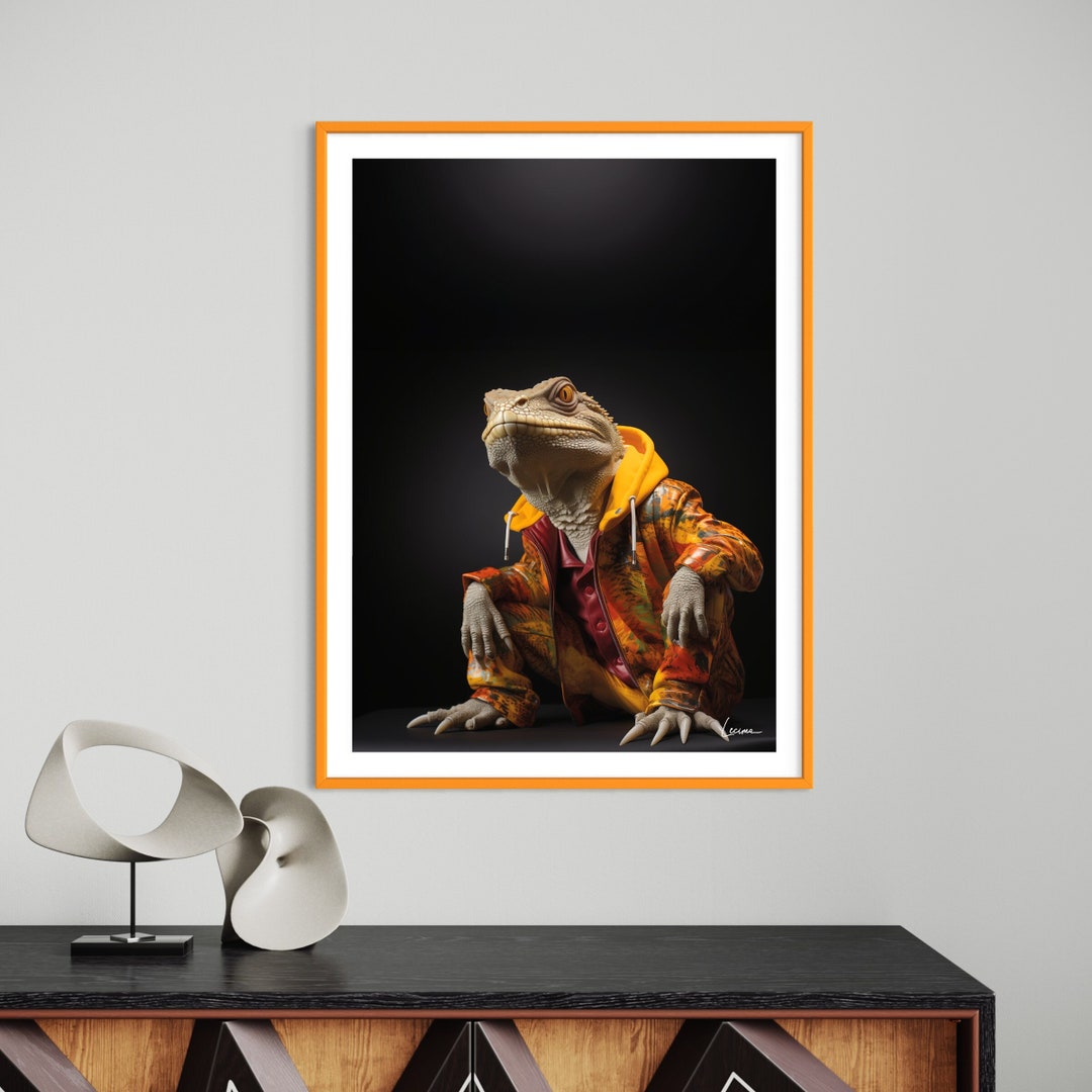 Poster LIZARD I Reptile I Dressed Lizard I Cool Lizard - Etsy
