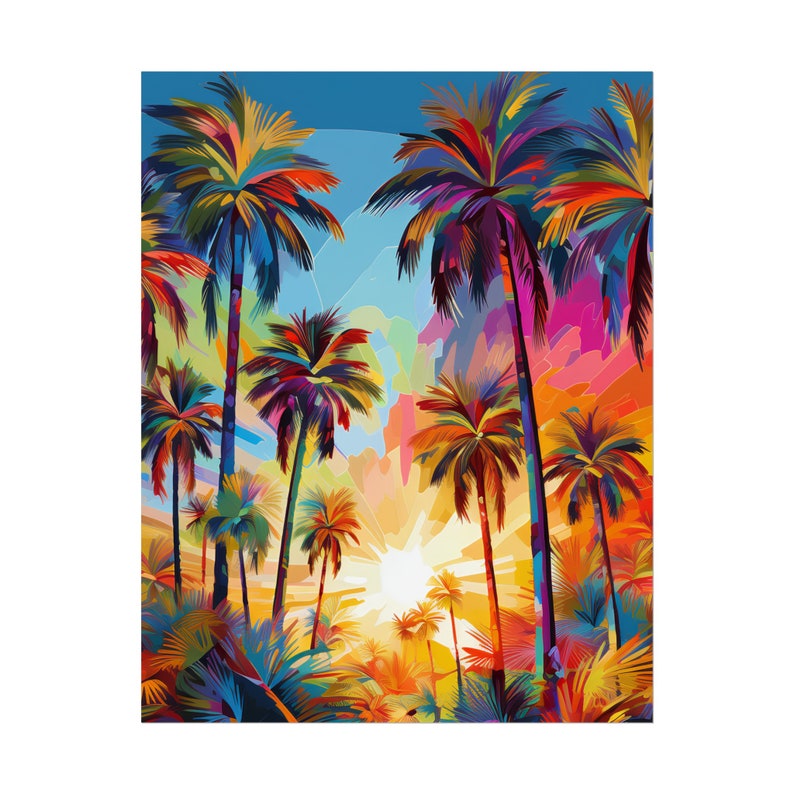 Vibrant Oil Palm Forest Patchwork A Vibrant Fusion of Colors Portrays ...