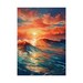 Art Deco Sunset Reflect in the Ocean 4k High Detailed and Full - Etsy