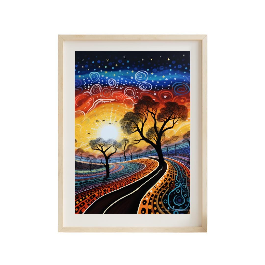 Dreamtime Journey – Aboriginal Indigenous Art Print | Vivid Colors ...