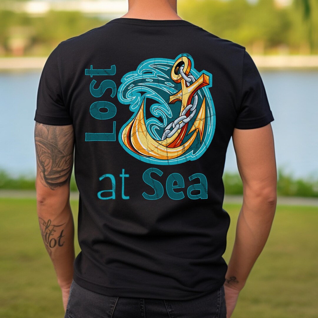 Lost at Sea Shirt, Anchor Tshirt, Beach Shirts, Ocean Beach Shirt ...
