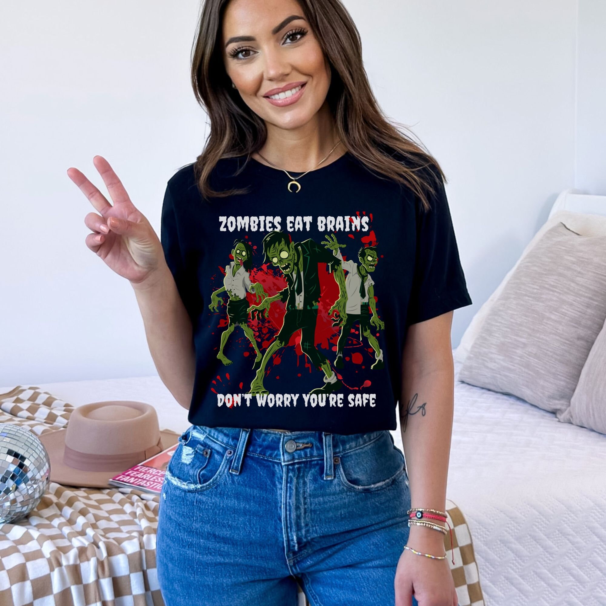 Funny Zombie Halloween Shirt Zombie Tee Halloween Zombie - Etsy